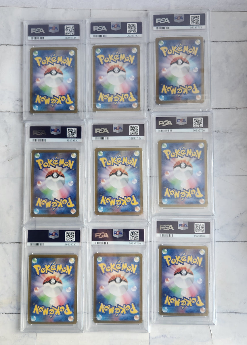 Pokemon 151 Starter PSA 10 Set Bundle Japanese 9 CARD SEQUENTIAL Chari ...